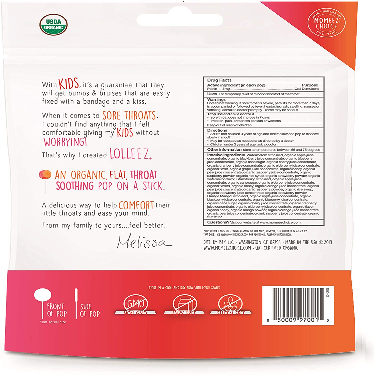 LOLLEEZ Organic Throat Soothing Pops