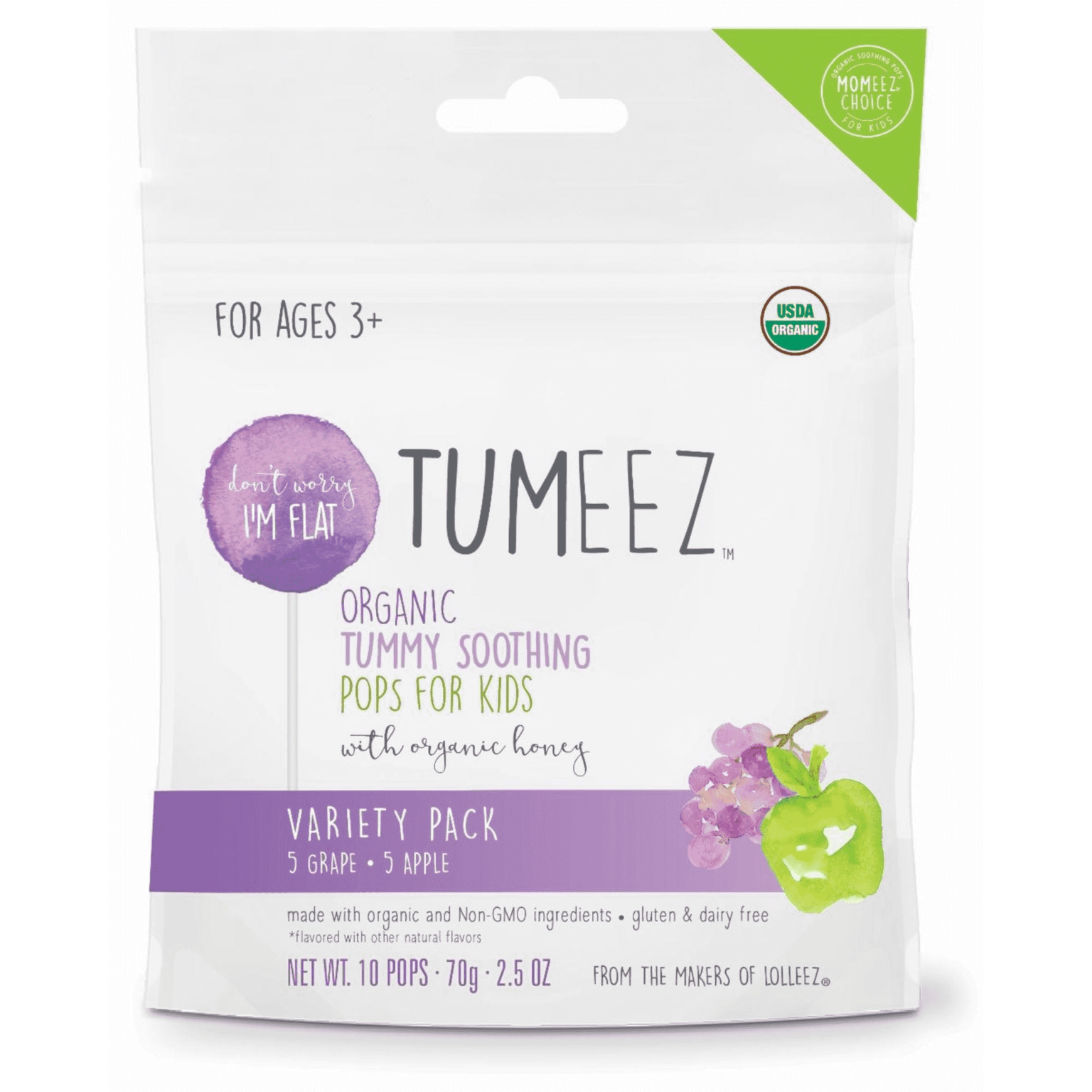 TUMEEZ Organic Tummy Soothing Pops For Kids