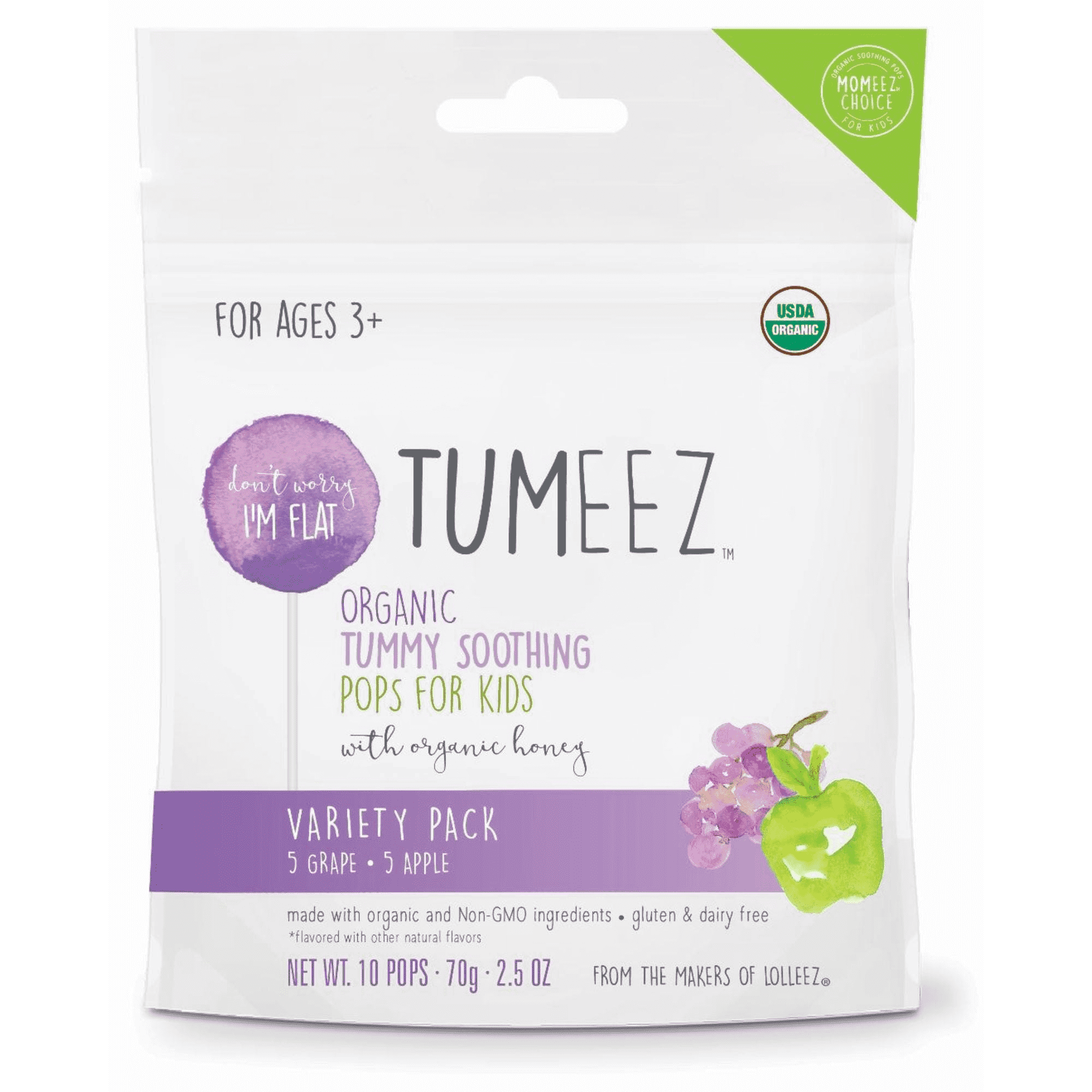 TUMEEZ Organic Tummy Soothing Pops For Kids